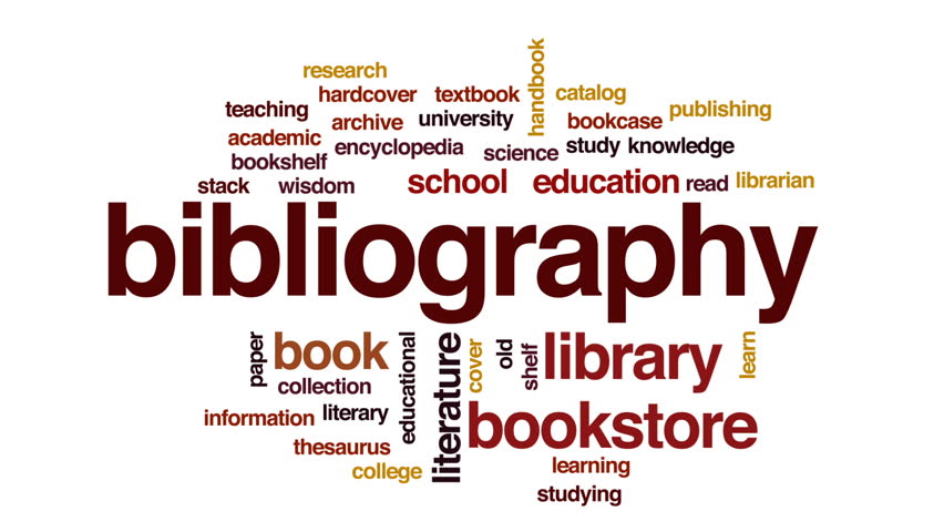 bibliography animated word cloud text design Stock Footage Video (100% ...