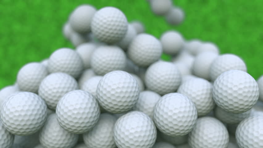 multiple golf balls falling down shallow Stock Footage Video (100% ...
