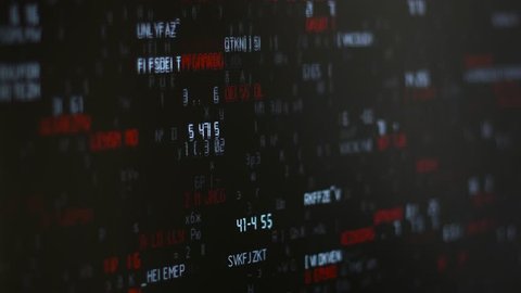 Twinkle Computer Data Code Screen Listing Stock Footage Video (100% ...