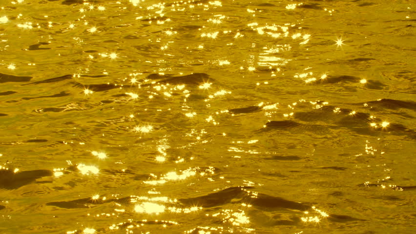 slow motion brilliant sparkling golden waves Stock Footage Video (100% ...