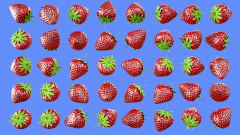 Fresh Strawberry Rotate On Green Screen Stock Footage Video (100% ...