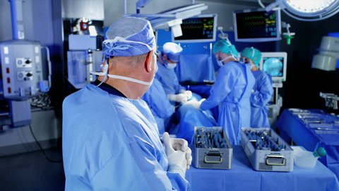 Portrait Caucasian Male Medical Surgeon Observing Stock Footage Video ...