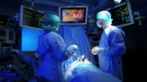 Team Surgeons Perform Delicate Operation Using Stock Footage Video (100 ...