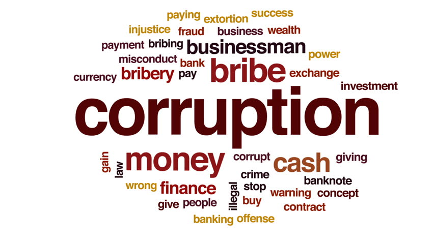 corruption animated word cloud text design Stock Footage Video (100% ...