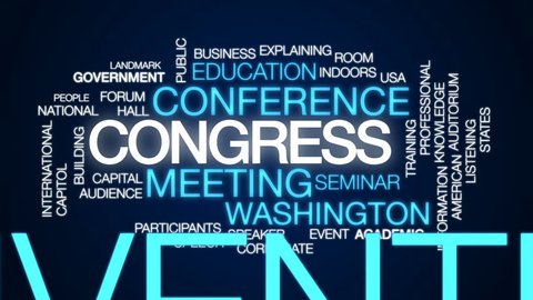 Congress Animated Word Cloud Text Design Stock Footage Video (100% ...