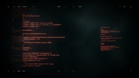 4k Computer Code Scrolling Black Computer Stock Footage Video (100% ...