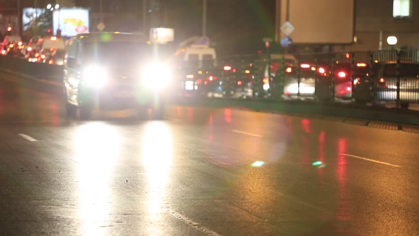 Night Traffic in Sofia, Bulgaria Stock Footage Video (100% Royalty-free ...