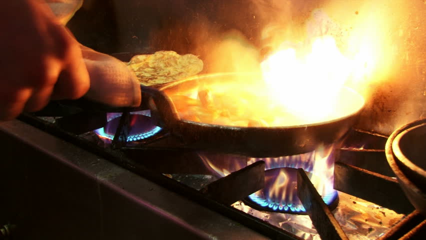 Saucepan On Fire During Cooking Stock Footage Video (100% Royalty-free ...