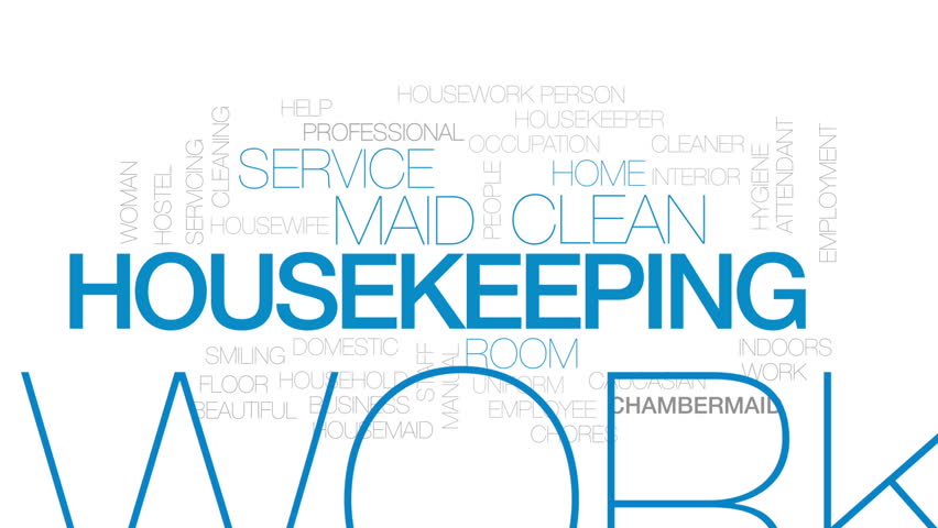 Housekeeping Animated Word Cloud, Text Arkivvideomateriale (100 % ...