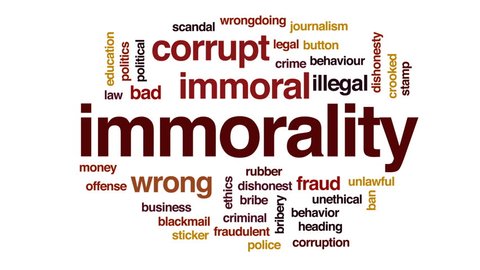 Immorality Animated Word Cloud Text Design Stock Footage Video (100% ...