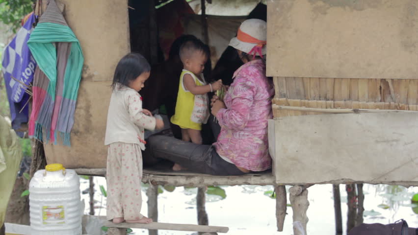 cambodian family slum inside shack Stock Footage Video (100% Royalty ...