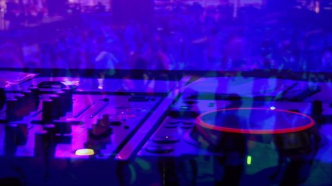 Dj Rack People Dancing Overlay Disc Stock Footage Video (100% Royalty ...