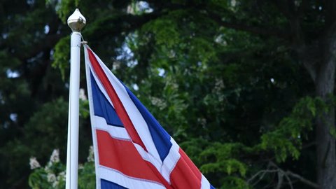 Union Jack Flapping Wind Stock Footage Video (100% Royalty-free ...