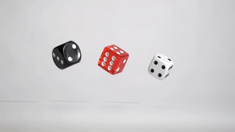 3d Red Rolling Dice On White Stock Illustration 75460135