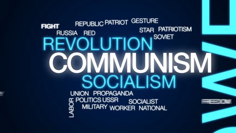 Communism Animated Word Cloud Text Design Stock Footage Video (100% ...