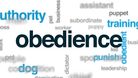 Obedience Animated Word Cloud Text Design Stock Footage Video (100% ...