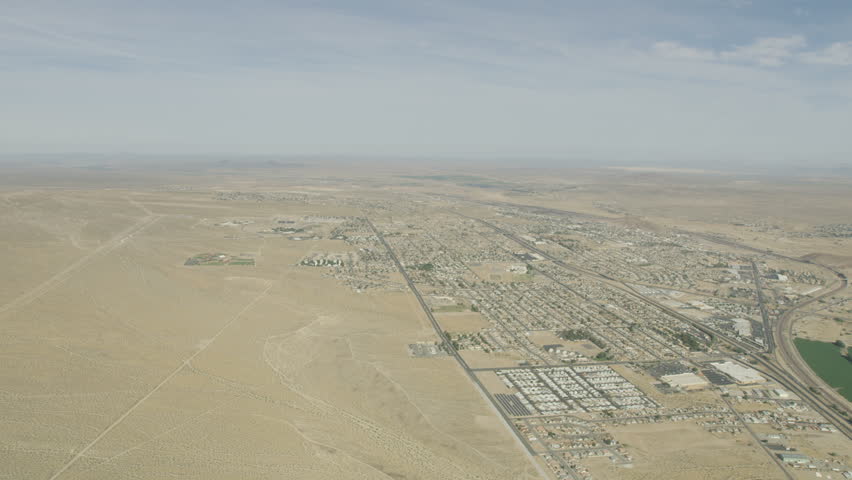 Aerial View of Barstow Community Stock Footage Video (100% Royalty-free ...
