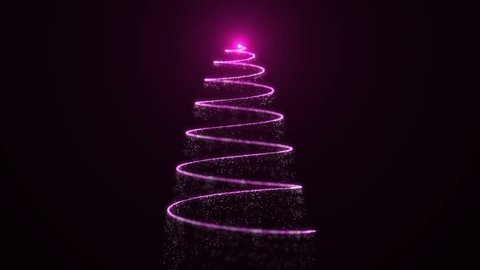 glowing blue christmas tree animation light Stock Footage Video (100% ...