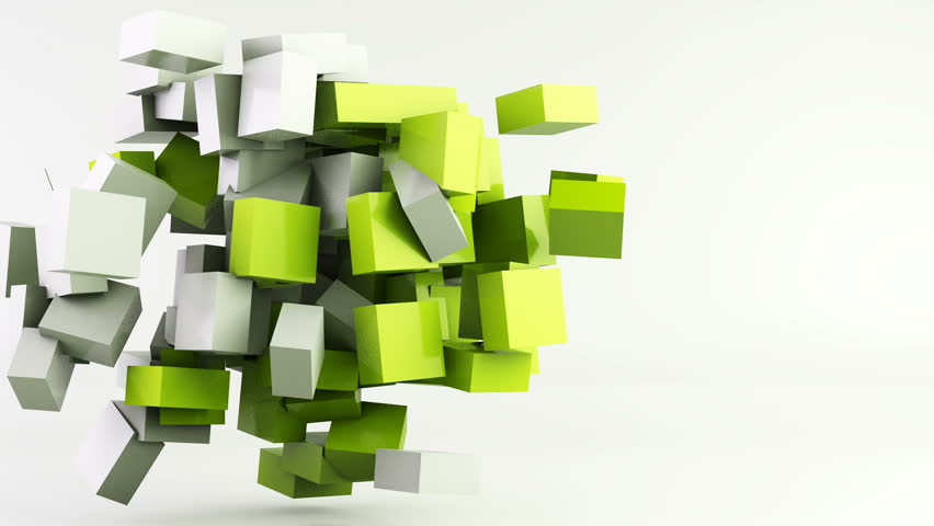 Flying Cubes Animation Background Computer Generated Stock Footage ...