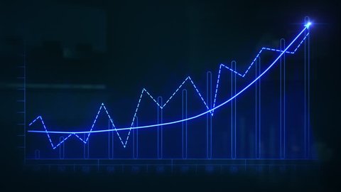 Financial Data Diagrams Showing Steady Increase Stock Footage Video ...