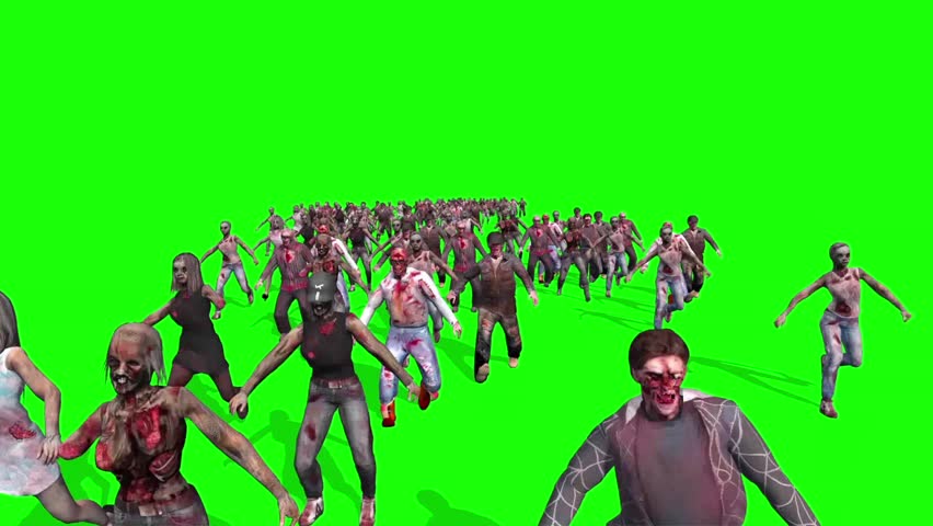 Invasion Zombies Horde Runcycle Top Stok Videosu (%100 Telifsiz ...