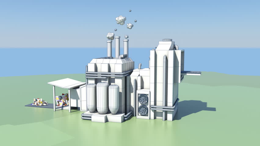 trash burning factory garbage concept Stock Footage Video (100% Royalty ...