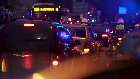 police patrol car scene emergency optical Stock Footage Video (100% ...