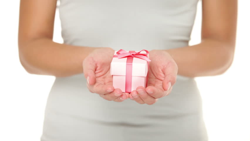 Hands Holding Gift Present in Stock Footage Video (100% Royalty-free ...