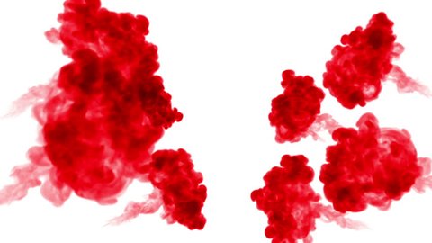 Red Color Paint Ink Drops Water Stock Footage Video (100% Royalty-free ...