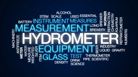 Hydrometer Animated Word Cloud Text Design Stock Footage Video (100% ...