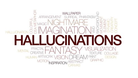 Hallucinations Animated Word Cloud Text Design Stock Footage Video (100 ...