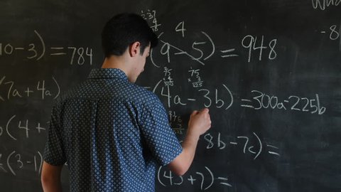 Frustrated Male Teenager Trying Solve Math Stock Footage Video (100% ...