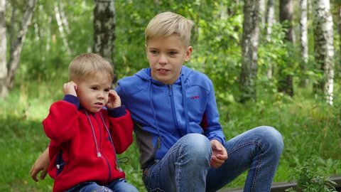 Lonely Teenage Boy His Younger Brother Stock Footage Video (100% ...