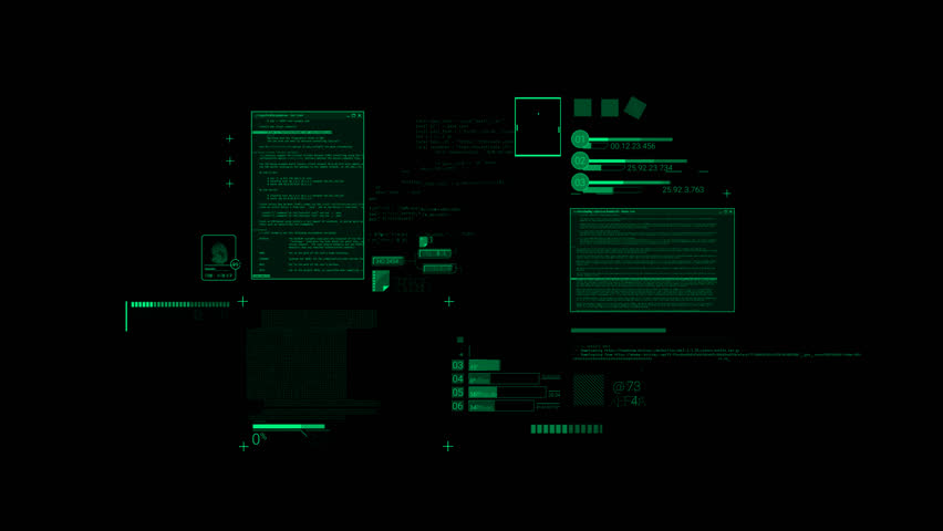 hacker textures elements code interface on Stock Footage Video (100% ...