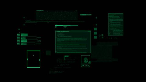 Hacker Textures Elements Code Interface On Stock Footage Video (100% ...