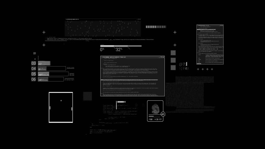 hacker textures elements code interface on Stock Footage Video (100% ...