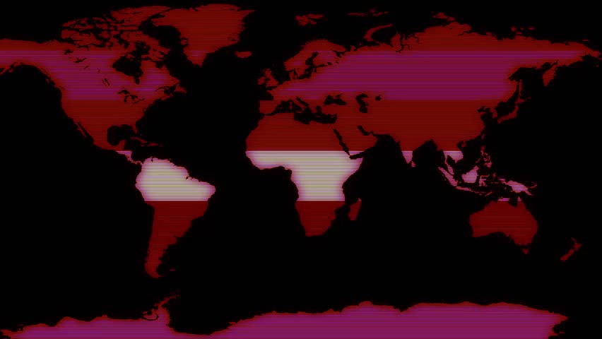 holographic display red earth map animation Stock Footage Video (100% ...