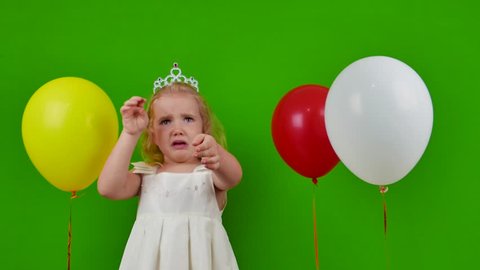 Little Girl Crying Green Screen Stock Footage Video (100% Royalty-free ...