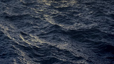 Sunset Reflects On Ocean Waves Loop Stock Footage Video (100% Royalty ...