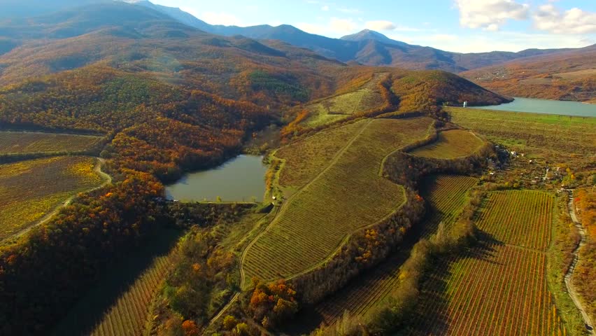 autumn landscape bird's eye view Stock Footage Video (100% Royalty-free ...