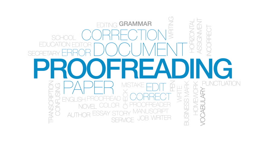 Proofreading Animated Word Cloud Text Design Stock Footage Video (100% ...