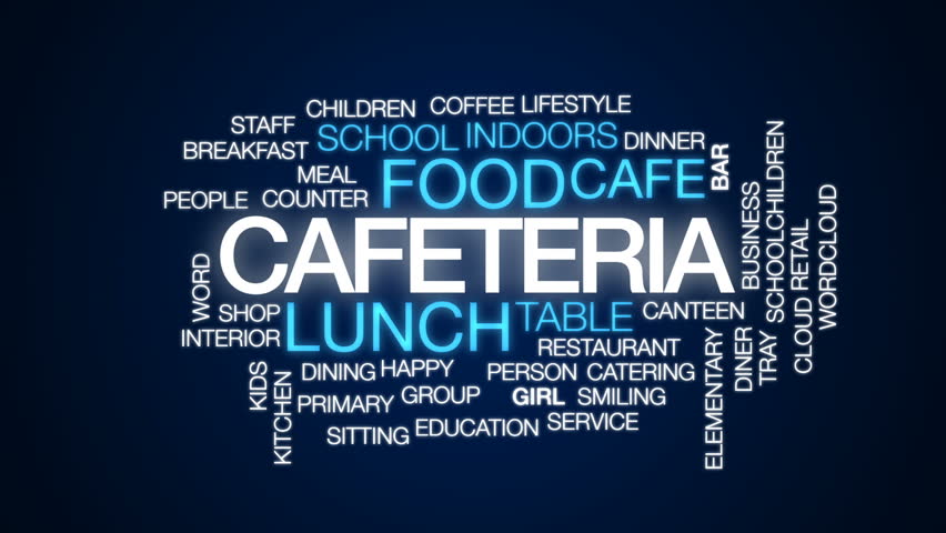 Cafeteria Animated Word Cloud, Text Stock Footage Video (100% Royalty ...