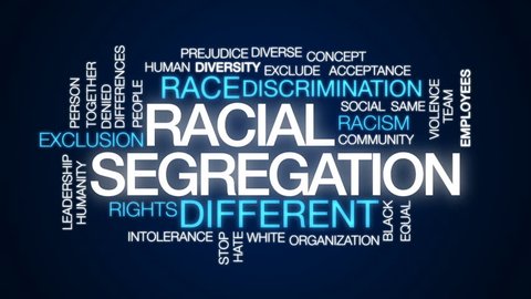 Racial Segregation Animated Word Cloud Text Stock Footage Video (100% ...