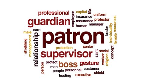Patron Animated Word Cloud Text Design Stock Footage Video (100% ...