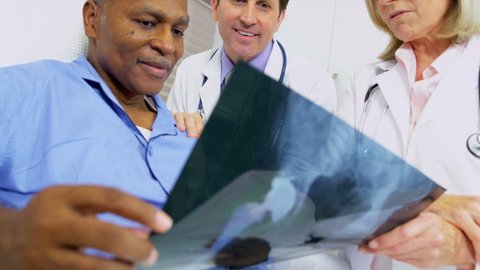 Hospital Two Doctors Walking Through Hospital Stock Footage Video (100% ...
