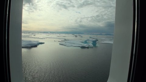 Ice Iceberg Porthole Window Yacht Arctic Stock Footage Video (100% ...