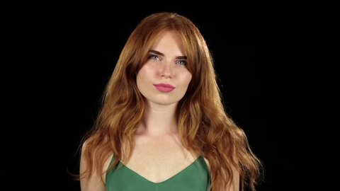 Girl Making Faces Fooling Around Black Stock Footage Video (100% ...