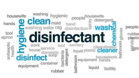Disinfectant Animated Word Cloud Text Design Stock Footage Video (100% ...