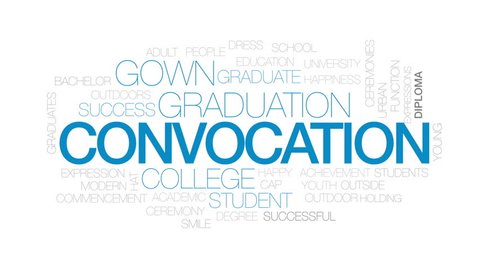 Convocation Animated Word Cloud Text Design Stock Footage Video (100% ...