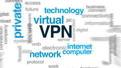 Vpn Animated Word Cloud Text Design Stock Footage Video (100% Royalty ...